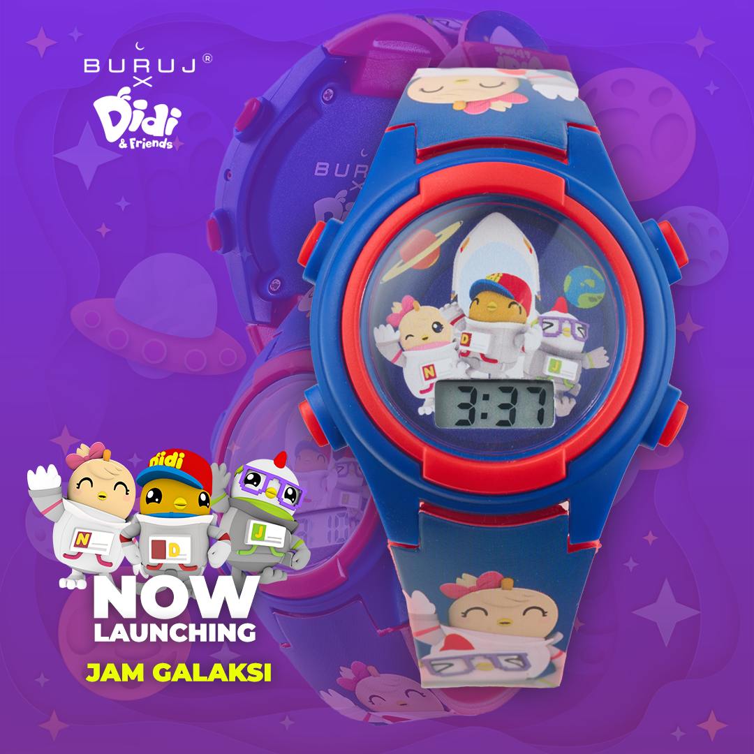 [LIMITED EDITION] BURUJ X DIDI KIDS WATCHES JAM LAMPU DIDI AND FRIENDS ...