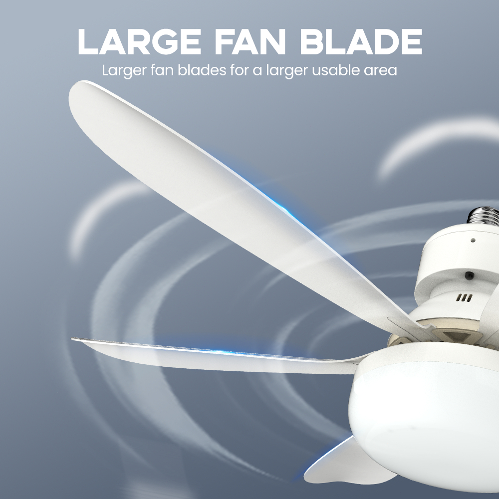 Rong River 52CM Ceiling Fan With Light 40W E27 6 Blades Silent Fan ...