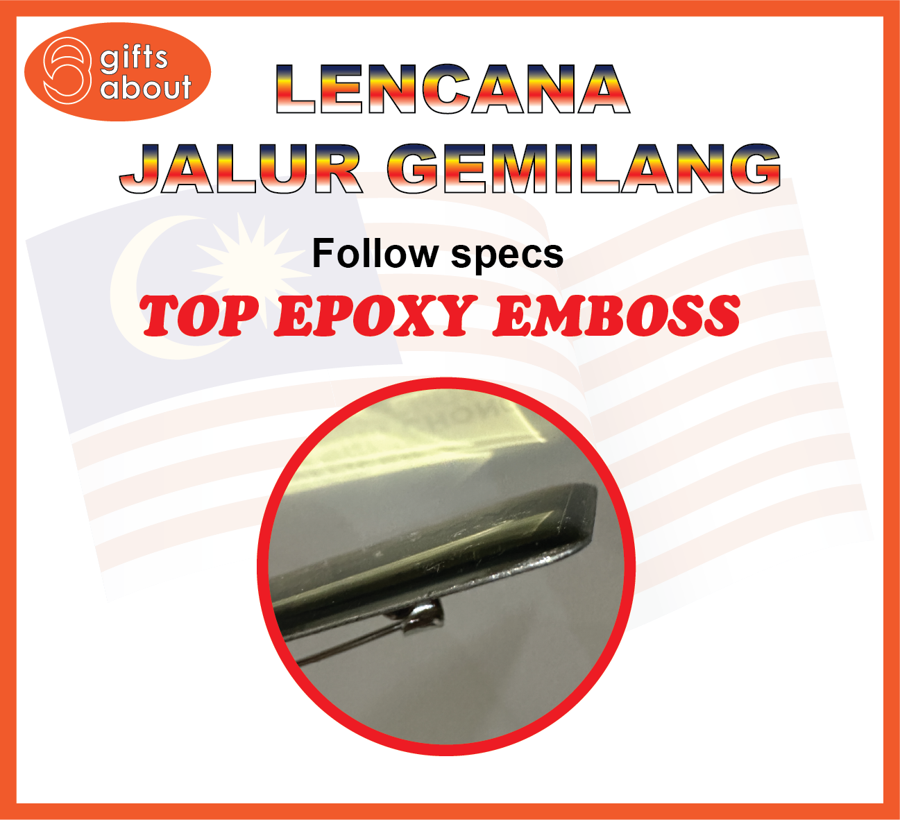 BEST NO. 1 LENCANA JALUR GEMILANG NAMETAG TOP EPOXY QUALITY MALAYSIA ...