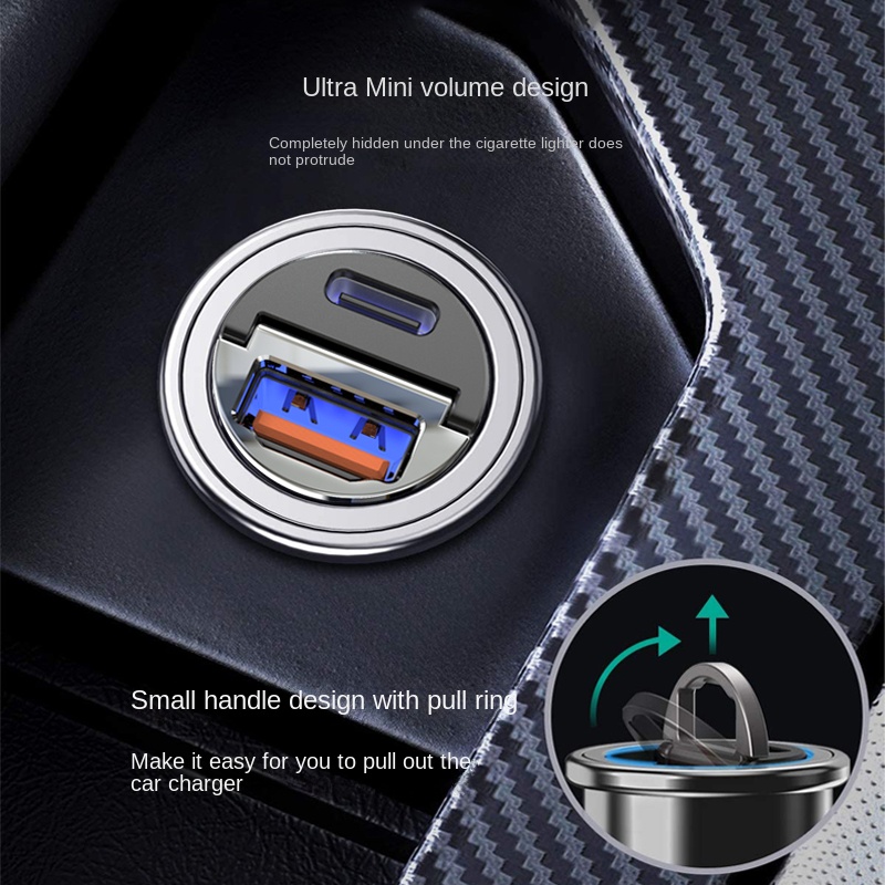Supercharge USB Type C Car Charger Dual 2 Port Adapter Fast Charging ...