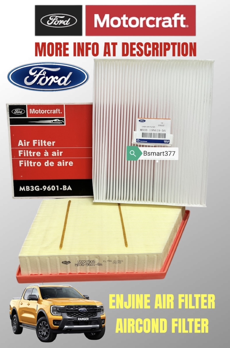 READY STOK Ford ranger t9 2.0L diesel (2023-2025) cabin filter mb3b ...
