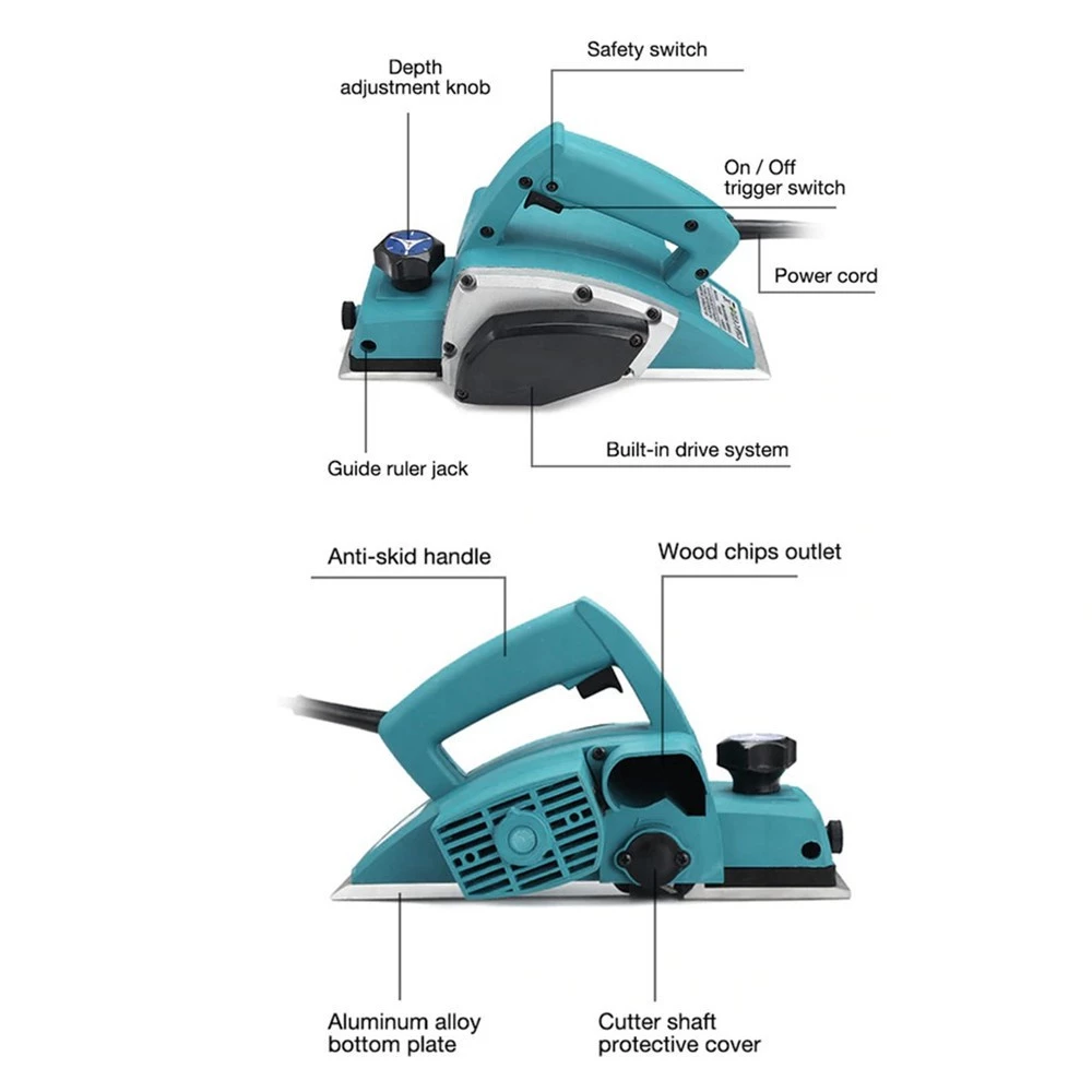 N1900B Corded Electric Wood Power Planer 900W 220V Ketam Kayu Professional Tools 木鉋機 | Shopee ...