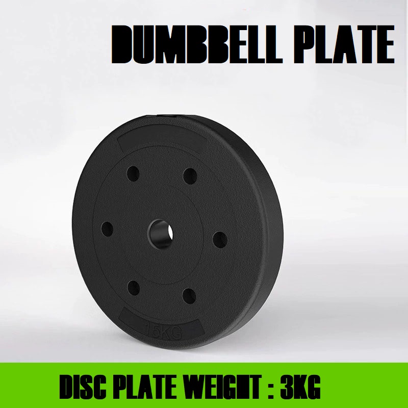 3kg Fitness equipment Dumbbell Plates Rubber Coated Eco Friendly ...