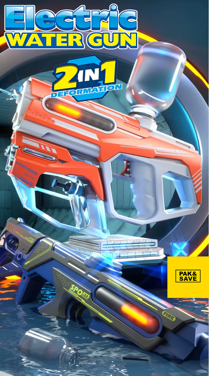 Electric Water Gun Weal Maker Gatling Burst Ice Toy Outdoor Swimming ...