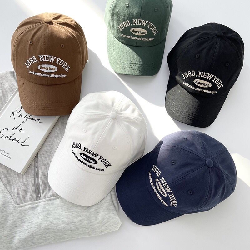 Stok Sedia Ada Korean Cap Vintage Style 1989 New York Cap Tik Tok Viral ...