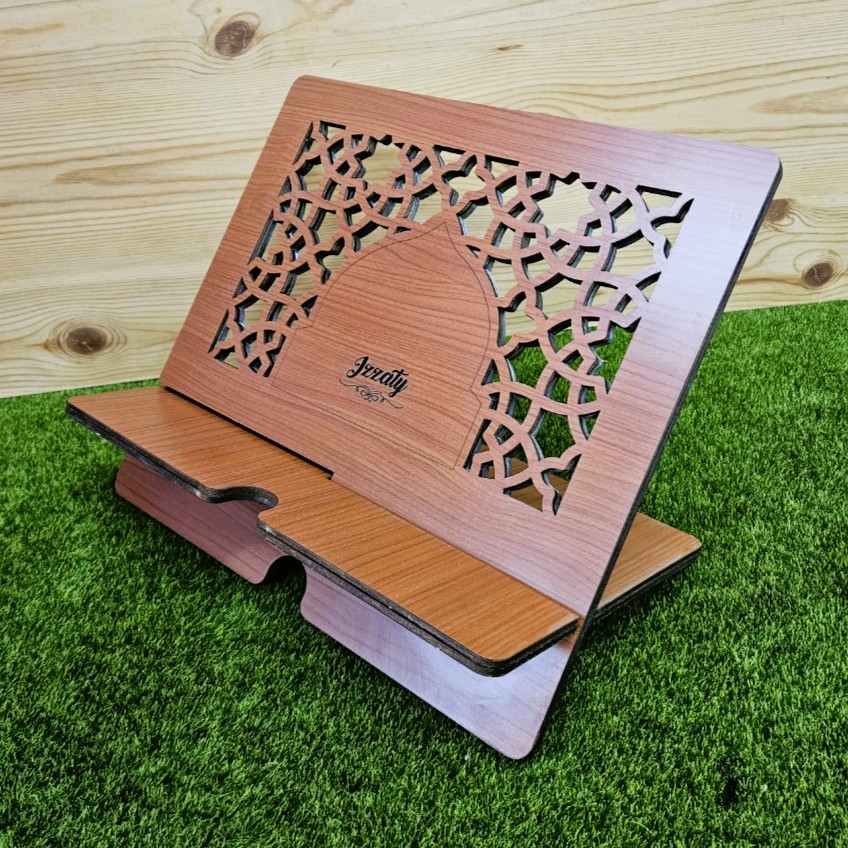 Rehal Kayu Ukir Nama Anda | Wooden Rehal Engrave | Rehal Al-Quran ...