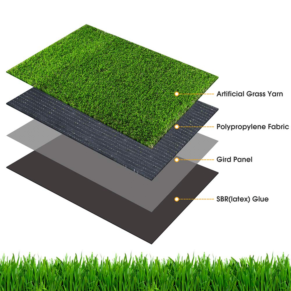 (1m to 4m) Artificial grass mat outdoor artificial turf plastic lawn ...