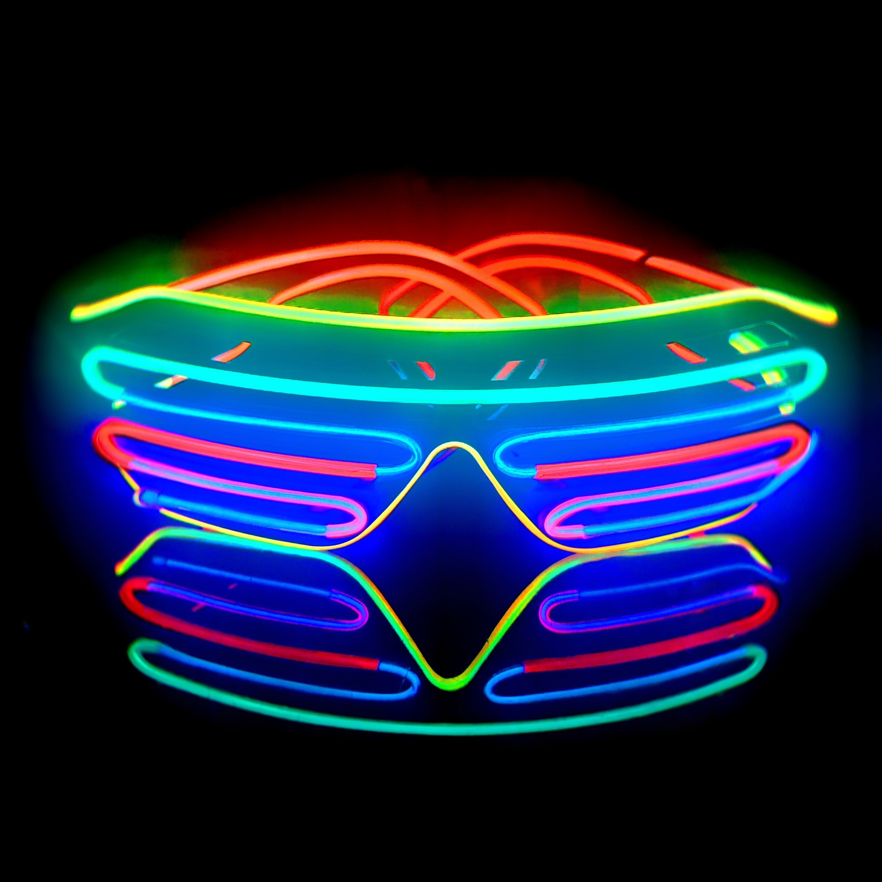 New EL Wire Light Glasses LED Neon Spec Mata Lampu Glow In The Dark ...