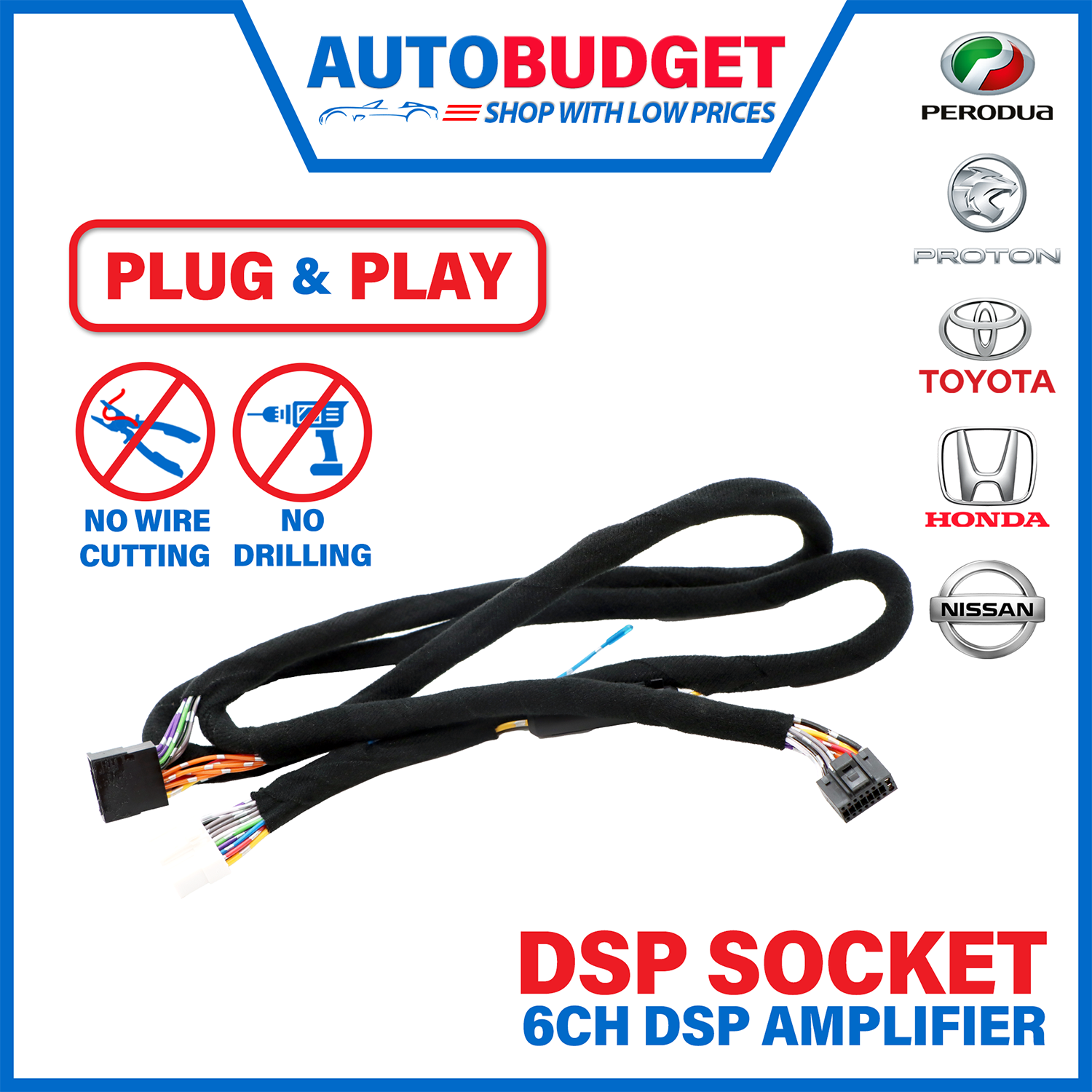DSP Socket Plug and Play Android Player Perodua Proton Toyota Honda DSP ...