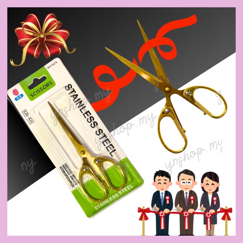 Golden scissors/ Ceremony Scissors /Gunting Emas Opening Ceremony ...