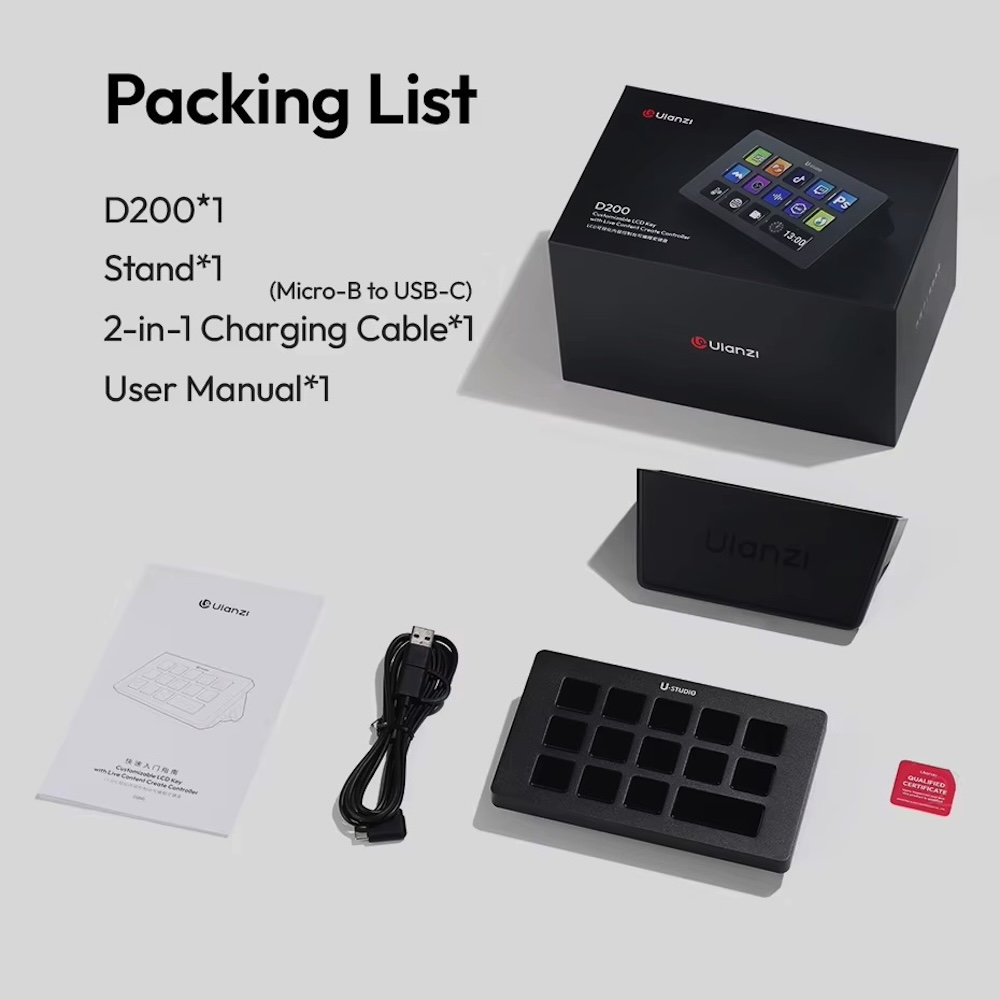 Ulanzi D200 Stream Deck Console Controller Studio Production for PC Computer Laptop Gaming ...