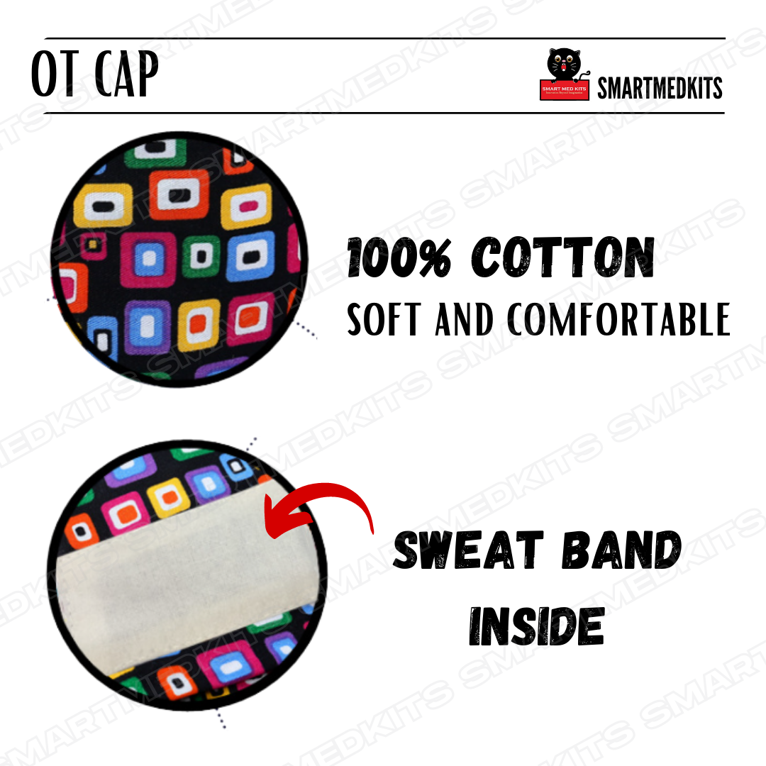 Operation Theatre OT Cap 100% Cotton Adjustable/ Surgical Cap / Dental ...