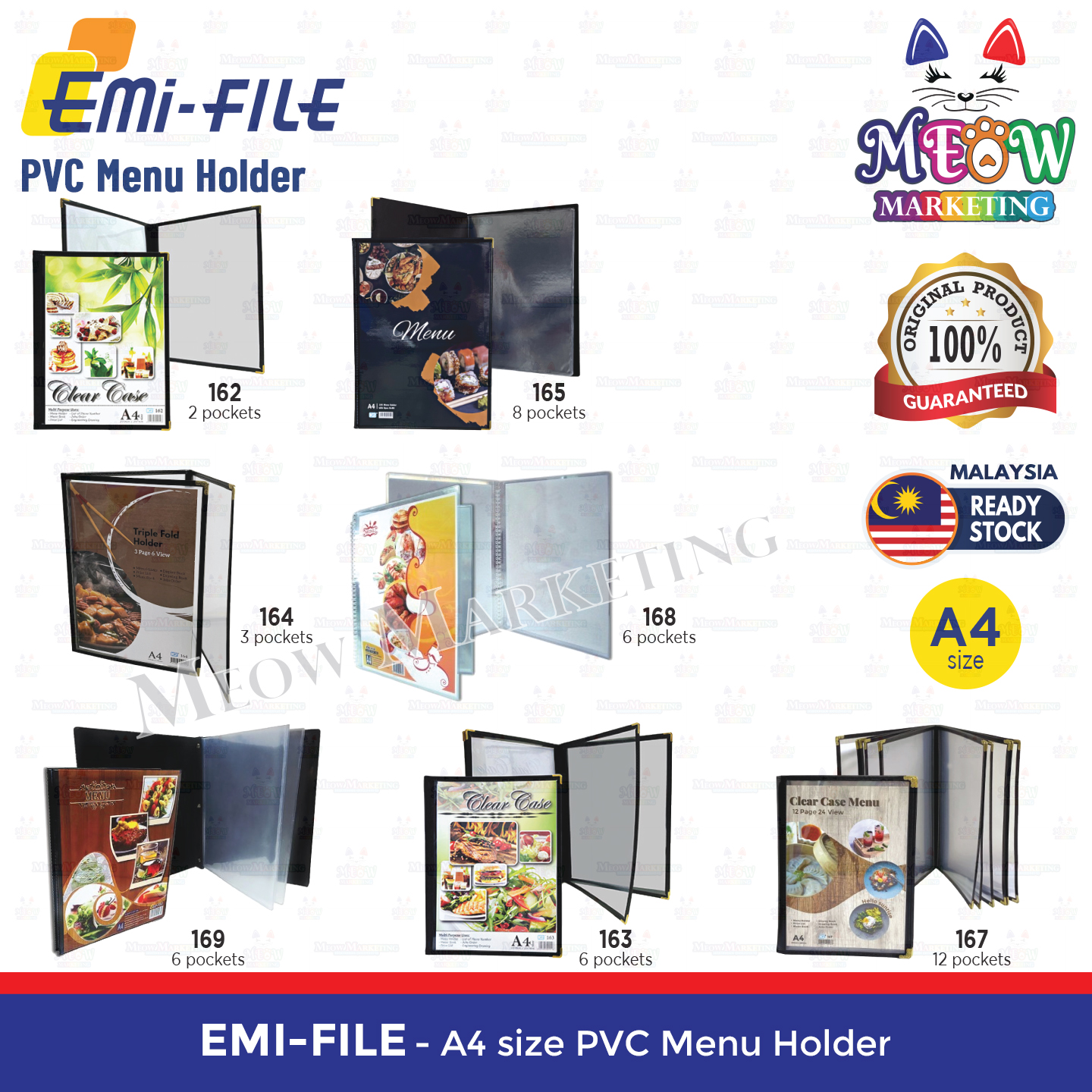 EMI File A4 PVC Menu Holder Hardcover | Shopee Malaysia