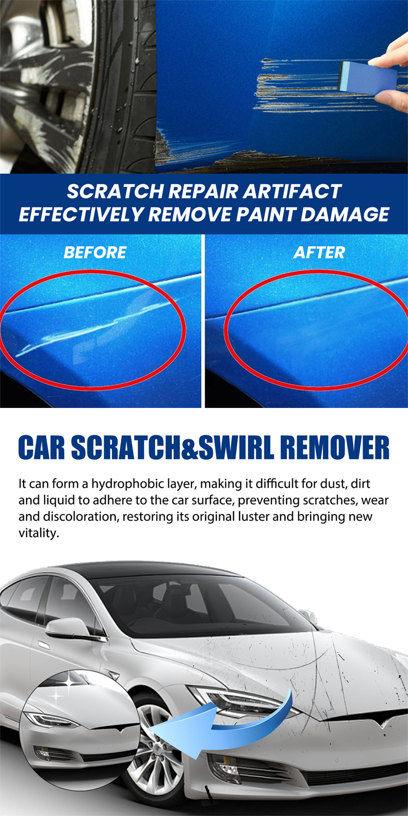 car scratch repair kit polish kereta hilang calar Quick Fix Car Care ...