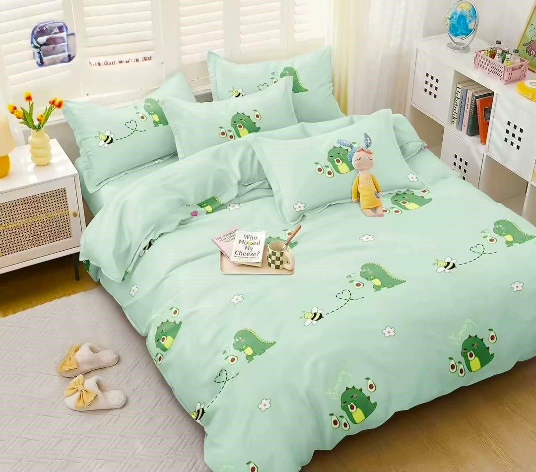 Dinosaur Bedsheet Super Single 5 in 1 Katil Queen King 7 in 1 Cartoon ...