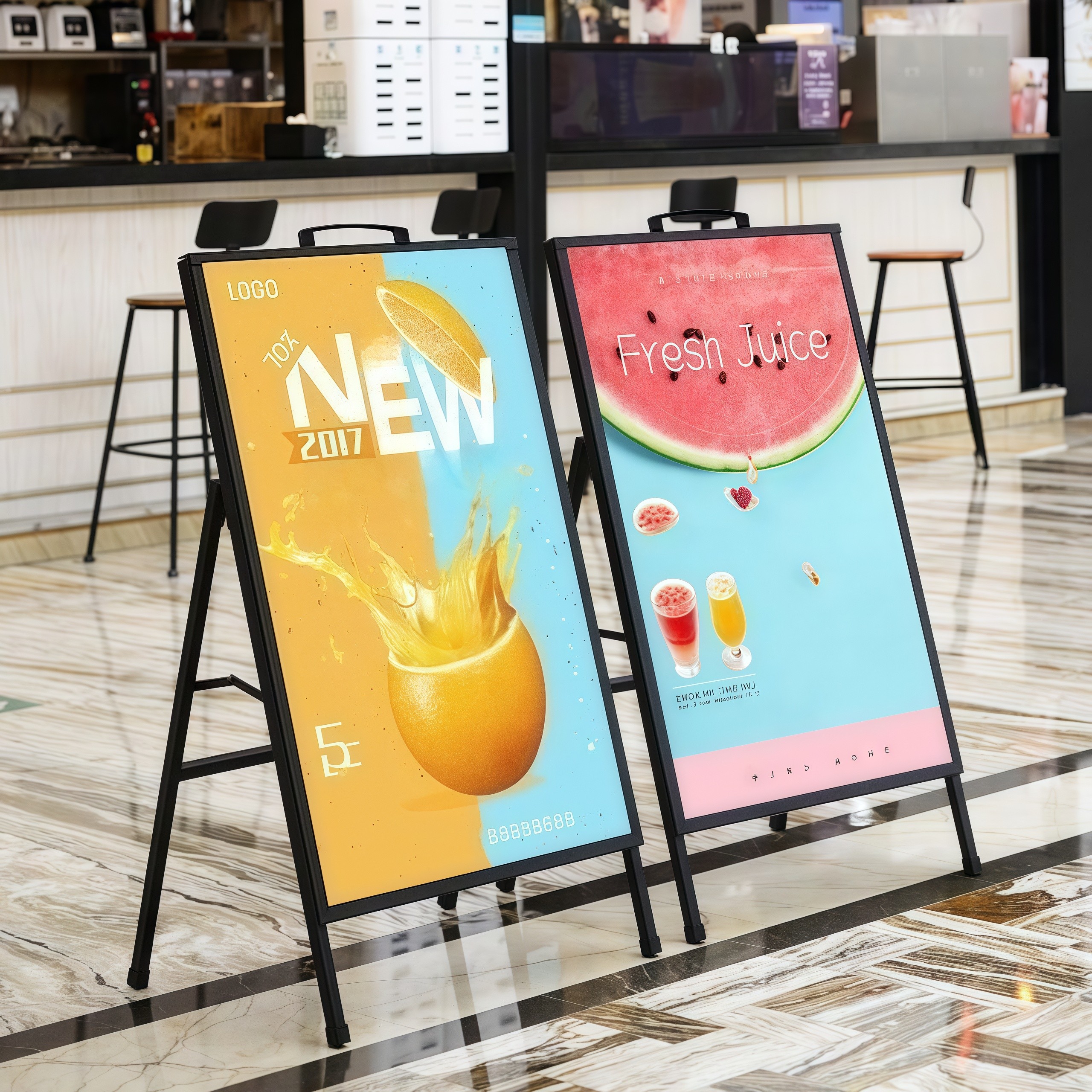 Portable Poster Stand Heavy Duty Double Sided Metal Poster Holder ...