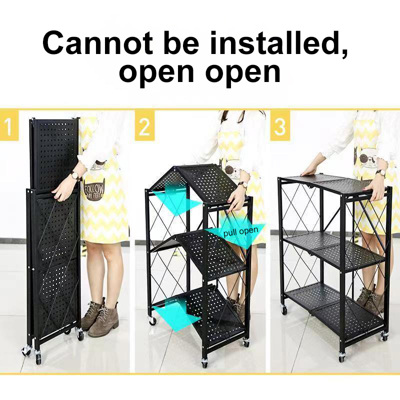 🔥Foldable Storage Rak 3/4/5 Tingkat Microwave Oven shelf Simple Rak ...