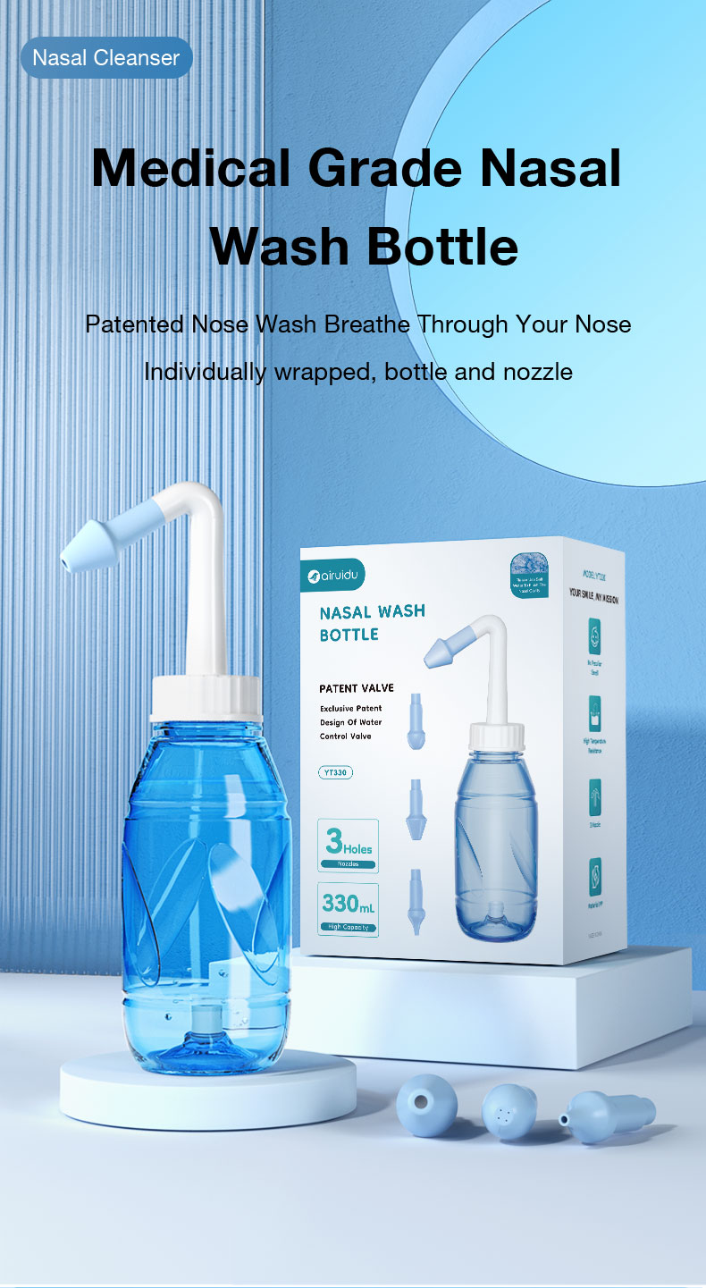 Airuidu YT330 330ML Nasal Wash System Nasal Rinsing Neti Pot Sinus ...
