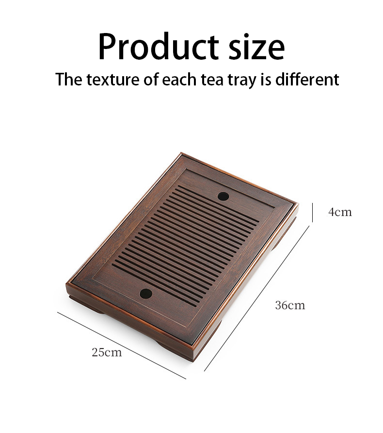 Tea Tray Bamboo Drainage Tray Chinese Small Tea Table Teapot Pallet ...