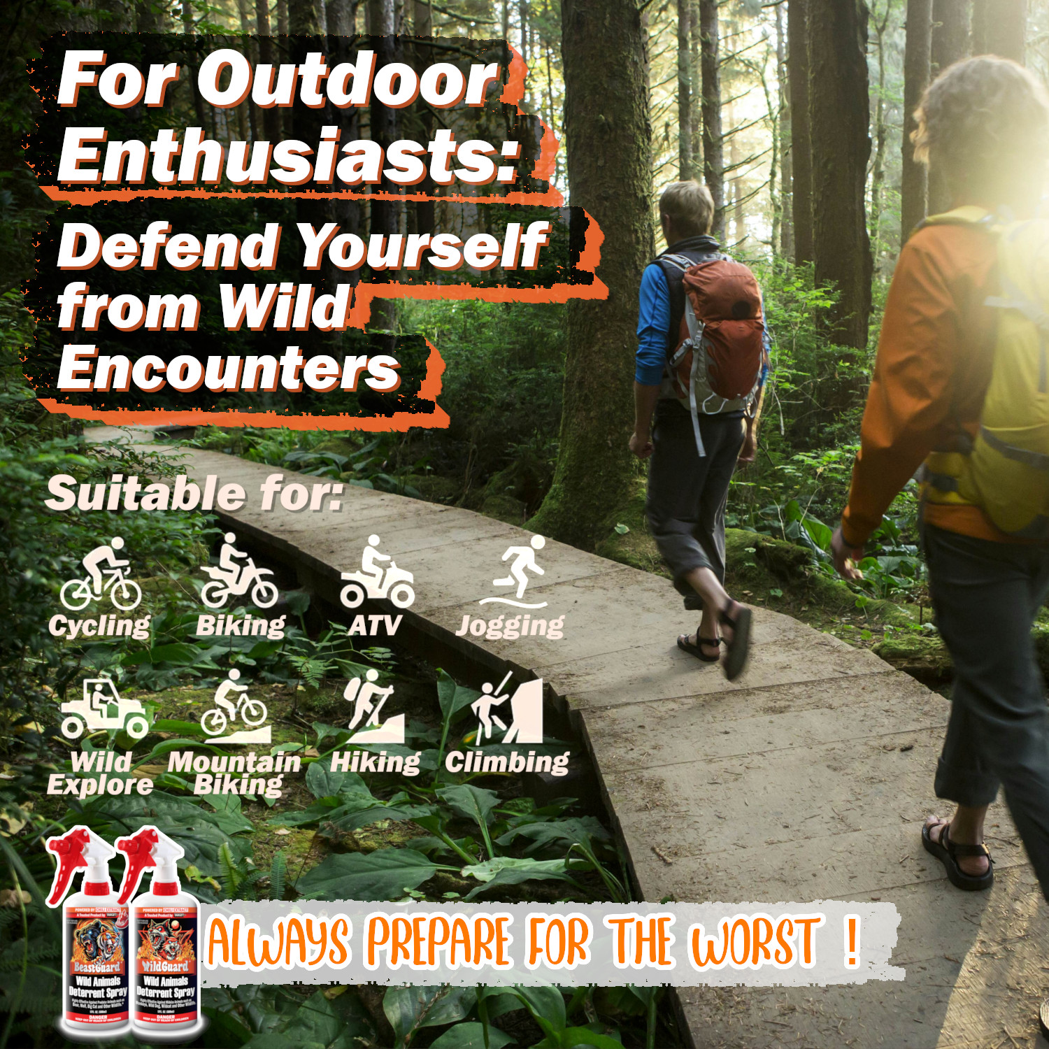 BEAST GUARD Wild Animal Deterrent Spray Chili Cili Pepper Extract Spray ...