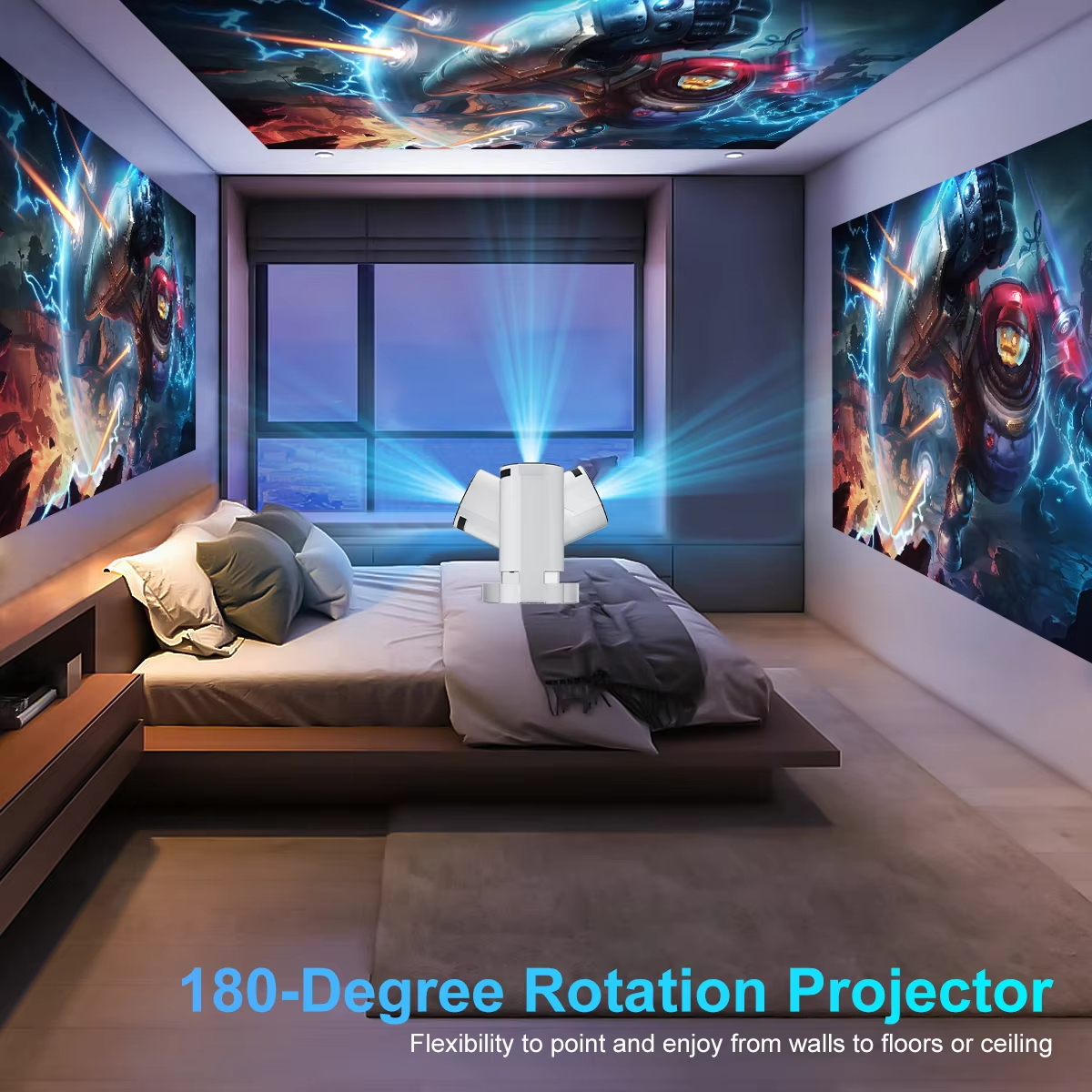 HY320 P20 Pro Smart 4K Projector Y7 Android 13 5G WIFI6 for Phone ...