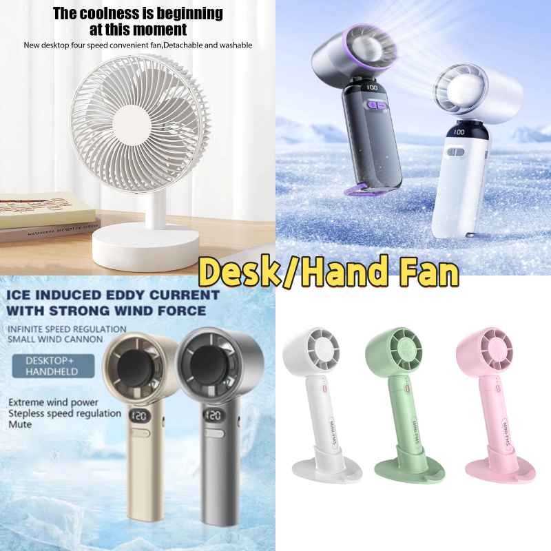 Desktop USB Desk Fan/Hand Fan Mini Mini Kipas Rechargeable 4speed Quiet ...