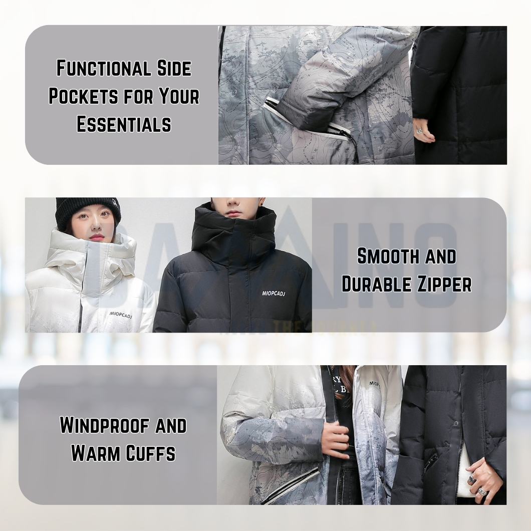 CAMINO Winter Down Jacket Waterproof Woman Men Windproof Long Light ...