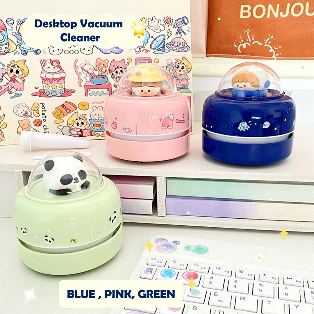 🇲🇾 Ready Stock Mini Desktop Vacuum Cleaner Cute Battery Dust Remover ...