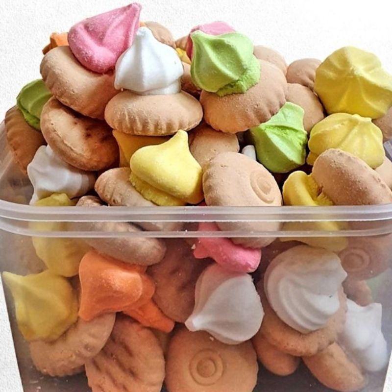 Biscuit Ais Jam 传统传统冉花饼 Iced Gem Cookies Biskut Timbang 肚脐饼 传统饼干 新年饼干 ...