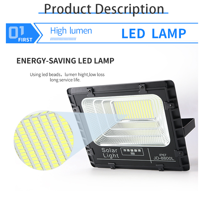 70000W solar light LED with power display outdoor floodlight street ...