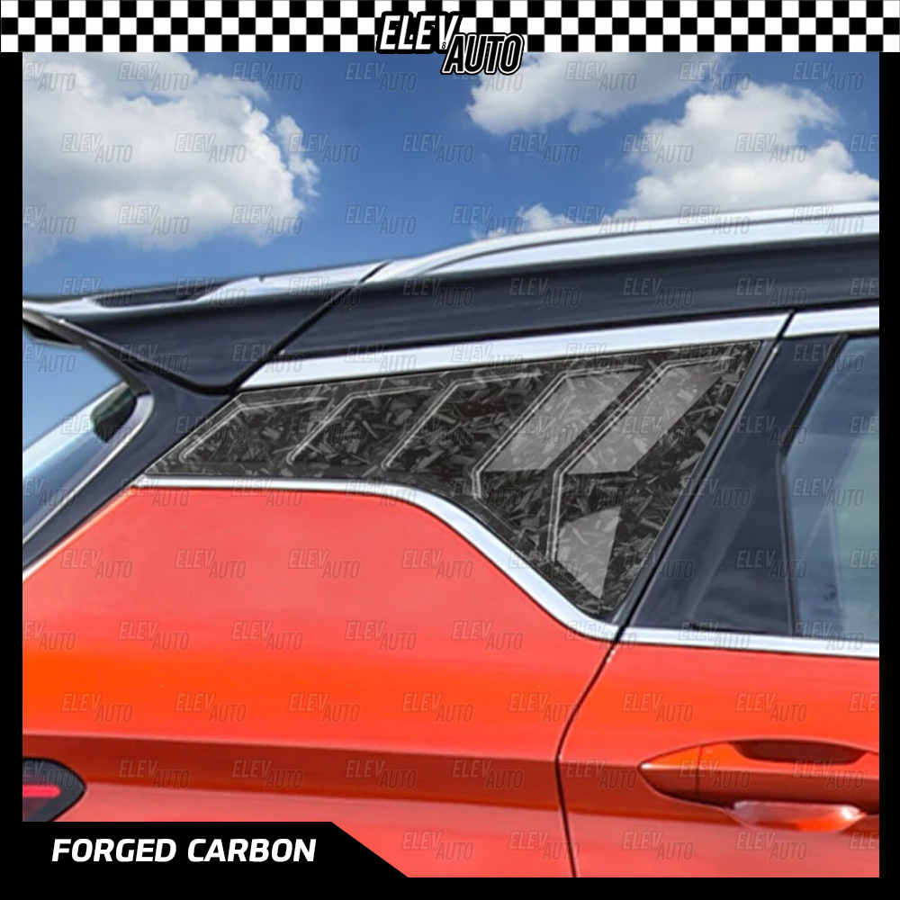 Proton X50 Rear Side Louver Cover Shark Fin Window Trim Carbon Black ...
