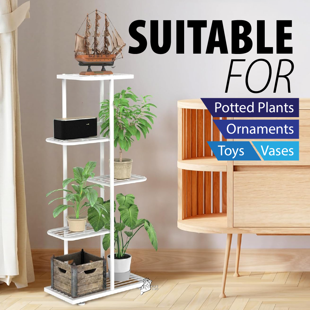 Rak Bunga Bertingkat Outdoor Flower Pot Plant Stand Flower Rack Rak ...