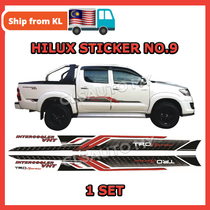 Toyota Hilux Sticker Body Car Side Lining (Part 2) Accessories Rogue ...