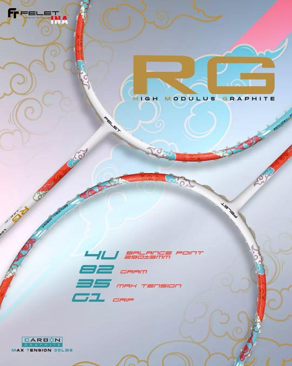 FELET RG LOW VIBRATION BADMINTON RACKET [FREE STRING + GRIP] | Shopee ...