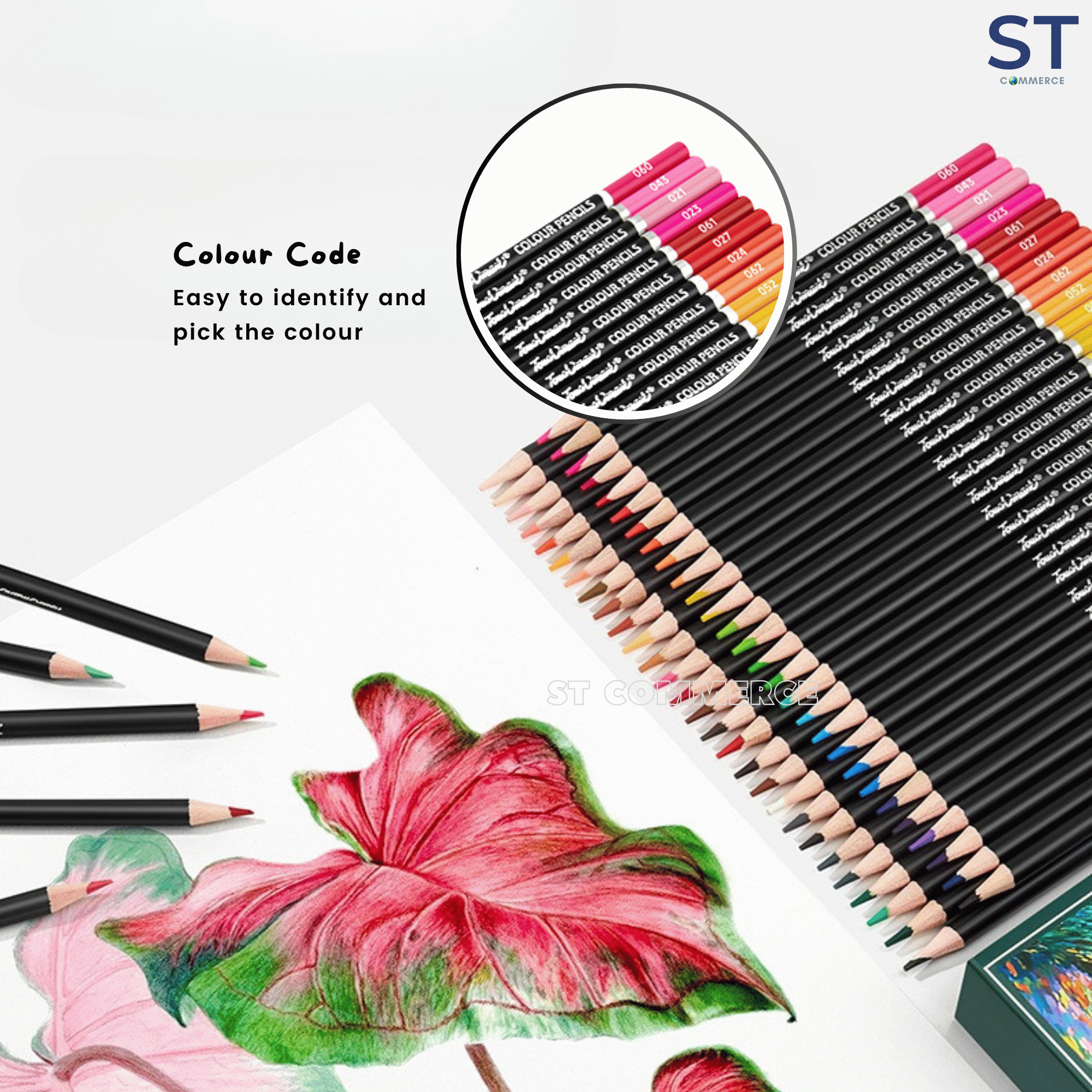 Touchmark Colour Pencil (36/48/72) Pensel Warna School Kids Stationery Set Home Stationery For ...