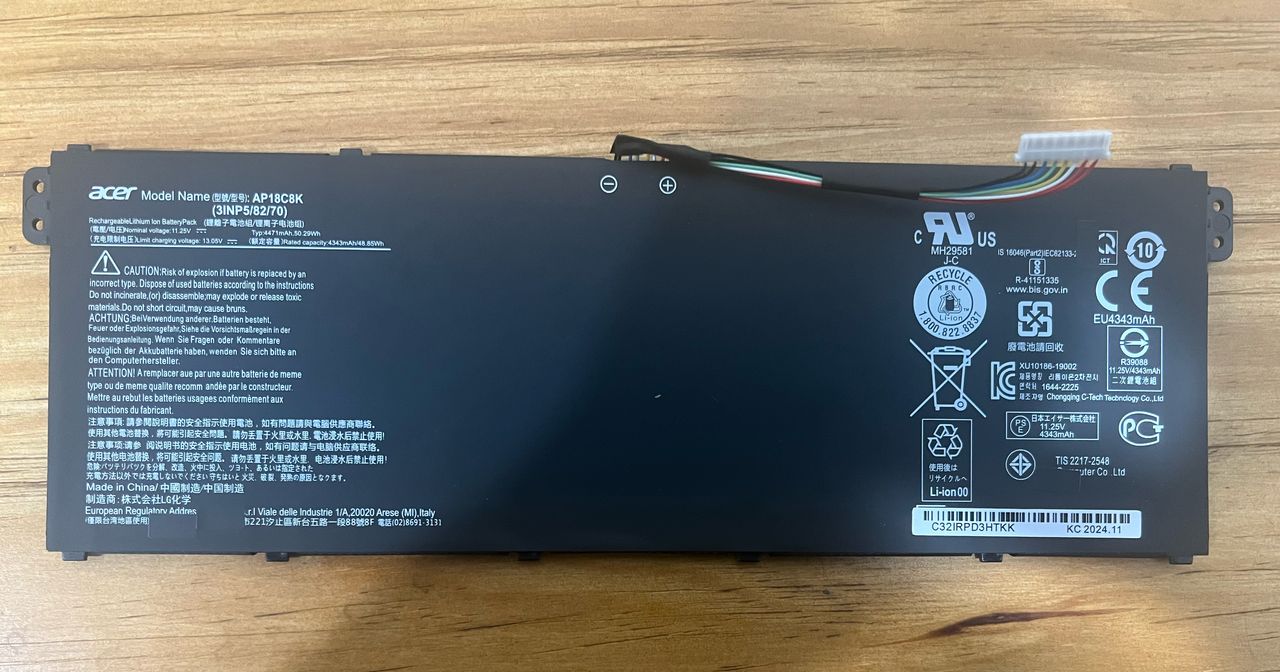 ACER AP18C8K A514-52 A514-54 A515-43 LAPTOP BATTERY | Shopee Malaysia