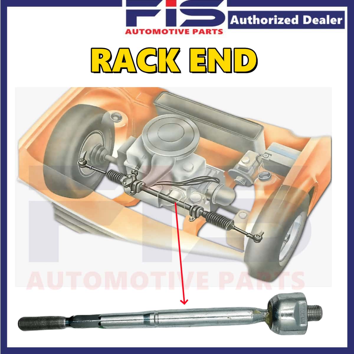 FIS Car Steering Rack End Tie Rod Inner Toyota Hilux KUN25 KUN26 Innova ...