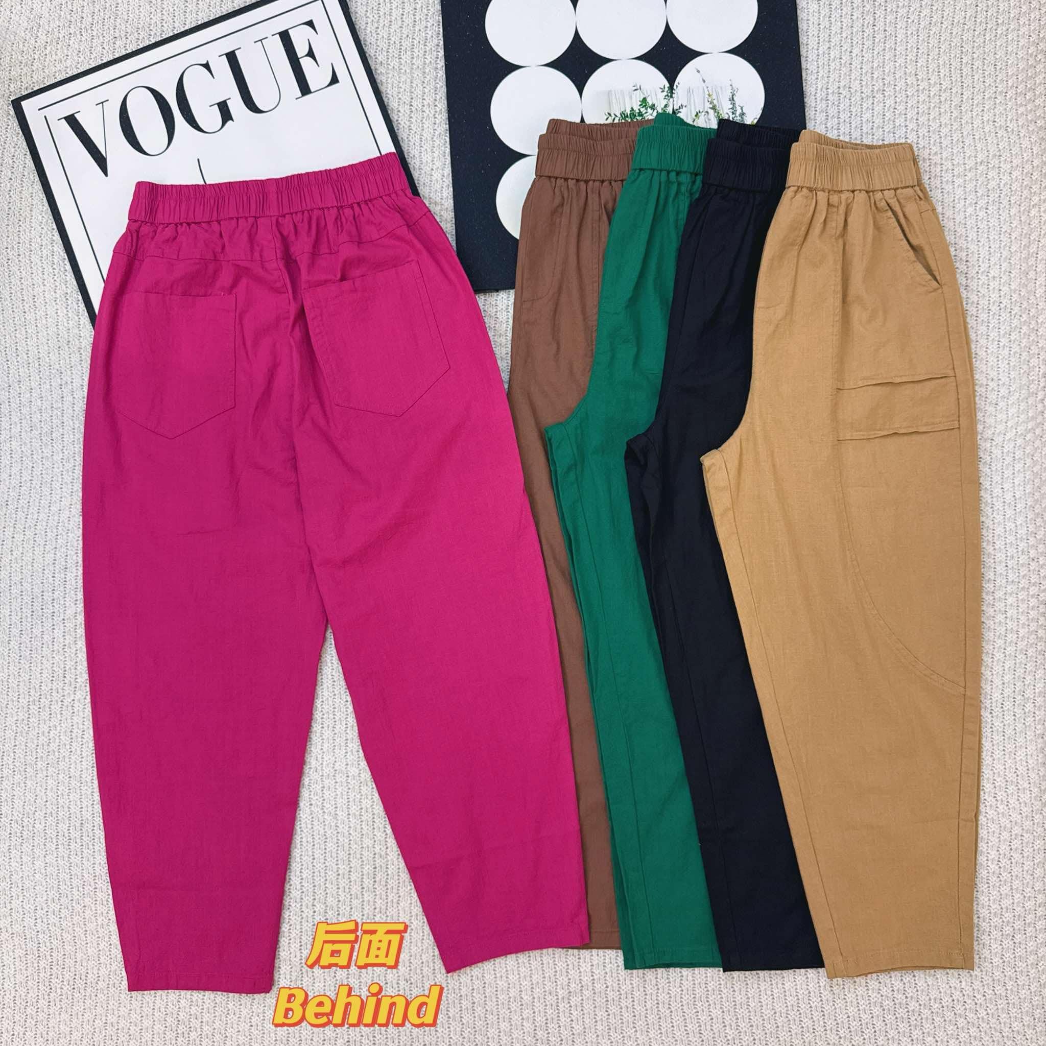 ( DRESS UP BRAND) Women's cotton and linen high waist mid-length ...