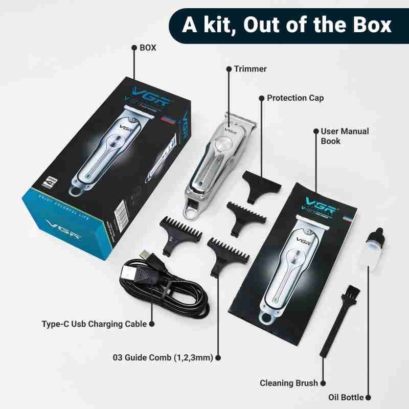 Kemei KM-1949 Trimmer Professional All-Metal Rechargeable Hair Clipper ...