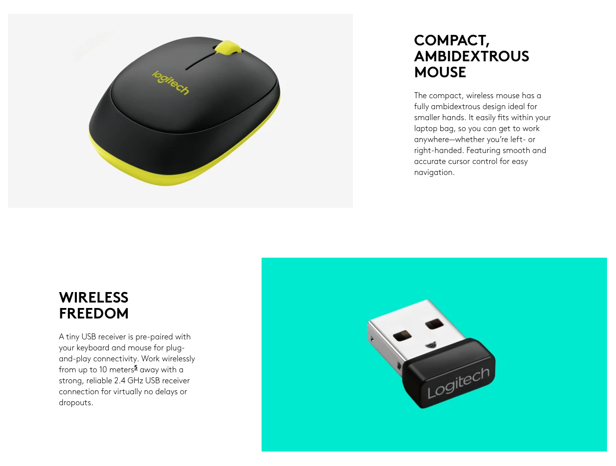 Logitech Wireless Combo MK240 Radio Transfer, PC / Mac, Keyboard ...