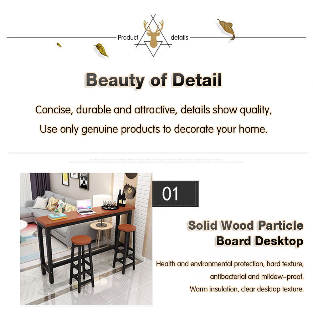 Bar table Set Meja bar set makan Stool High chair Kerusi tinggi Modern ...