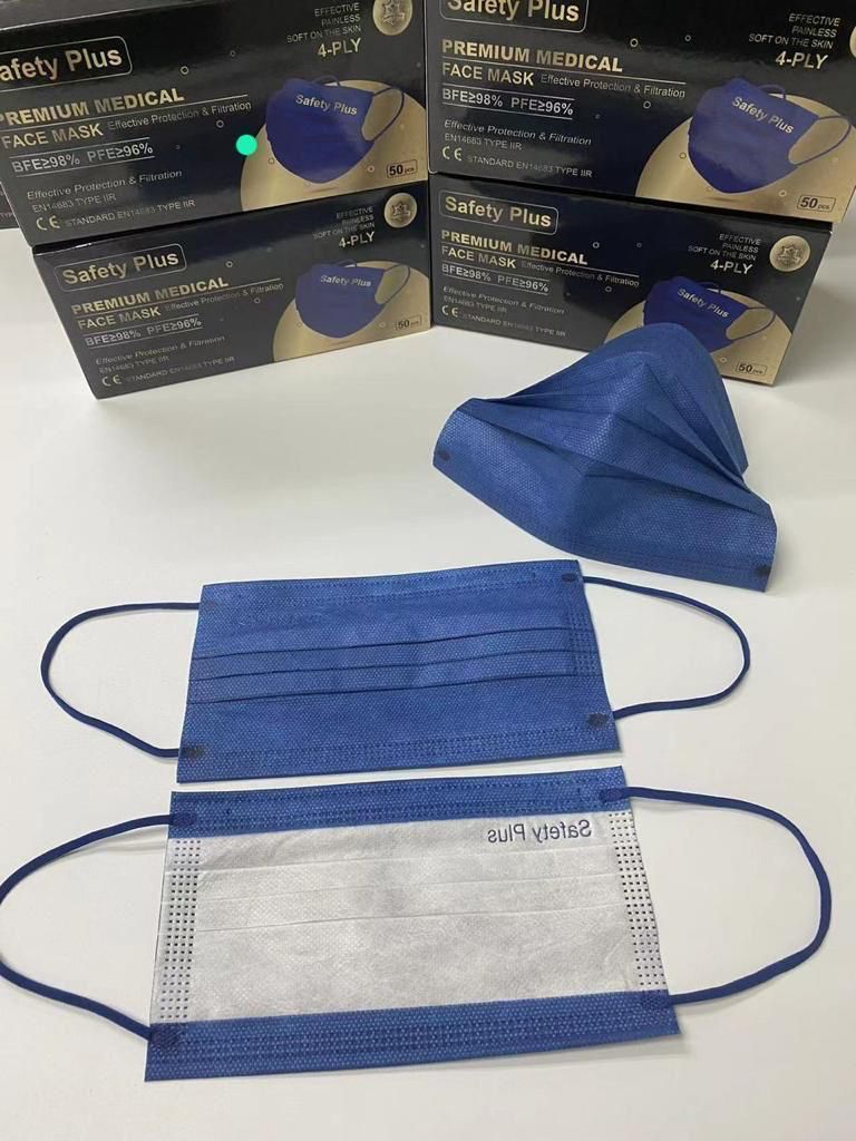 𝗦𝗔𝗙𝗘𝗧𝗬 𝗣𝗟𝗨𝗦 𝟰𝗣𝗟𝗬 𝗣𝗥𝗘𝗠𝗜𝗨𝗠 MEDICAL 50pcs Mask 4 Ply Medical Mask Headloop ...