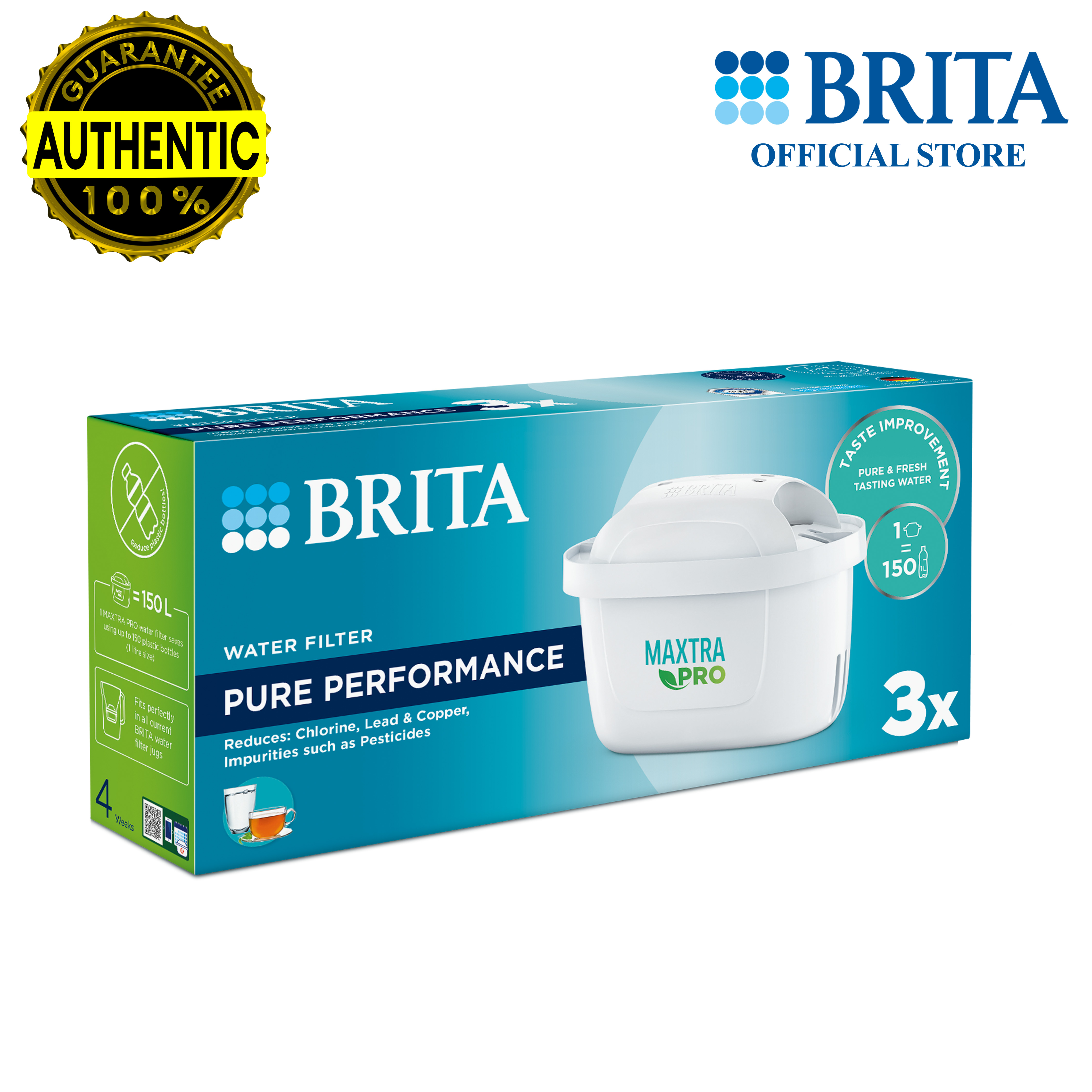 BRITA Water Filter Cartridge MAXTRA PRO Pure Performance (All-in-1 ...