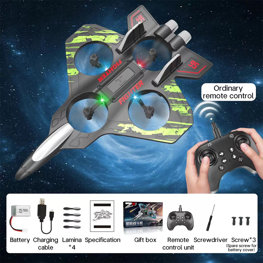 360° Spin RC Airplane Fighter Stunt Gravity joystick USB Rechargeable ...