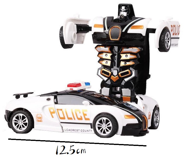 Police Robot Transforming Car Toy Kid Sport Vehicle Model Action ...