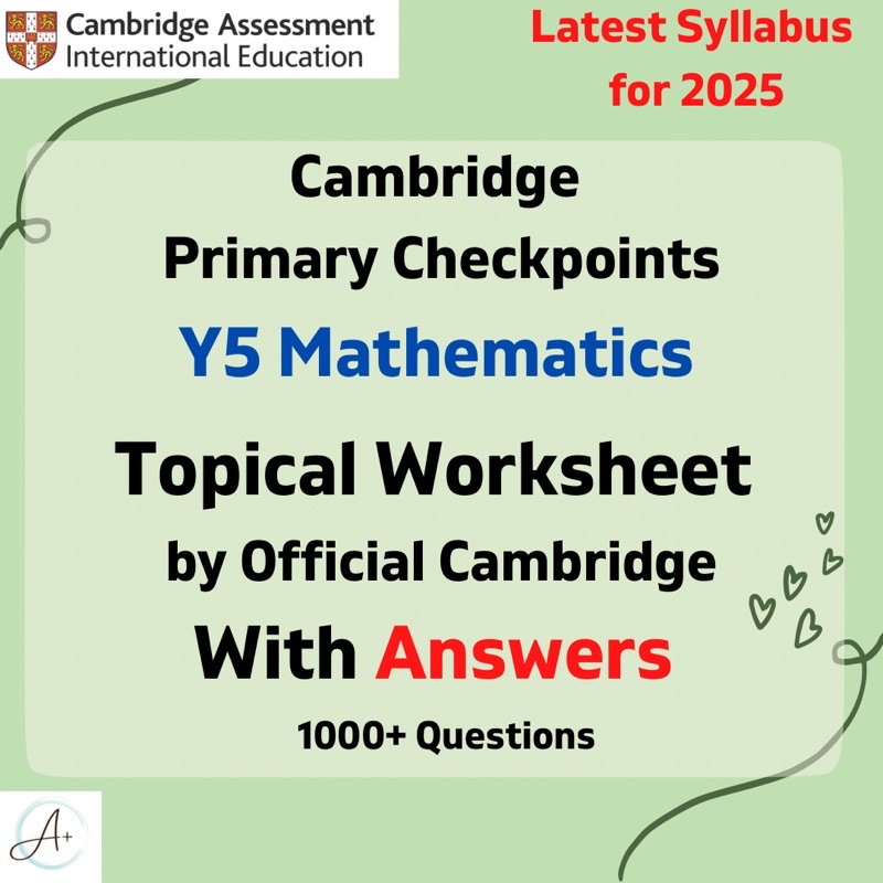 Year 5 Math Cambridge Primary Topical Worksheets with Answers ...