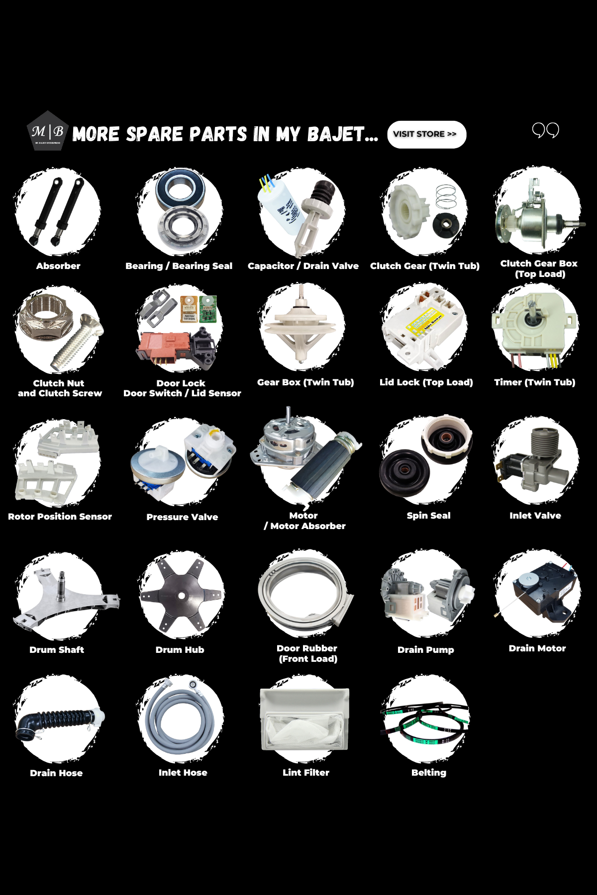 [𝐑𝐄𝐀𝐃𝐘 𝐒𝐓𝐎𝐂𝐊] SINGER Washing Machine Drain Motor Buang Air WT5510 ...