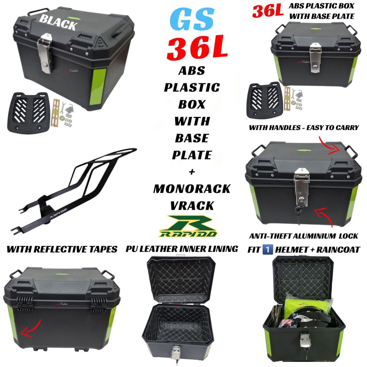 (Yamaha FZ150i New) Kotak Motosikal Top Box BKP 30L 36L GS 36L EMS 35L ...