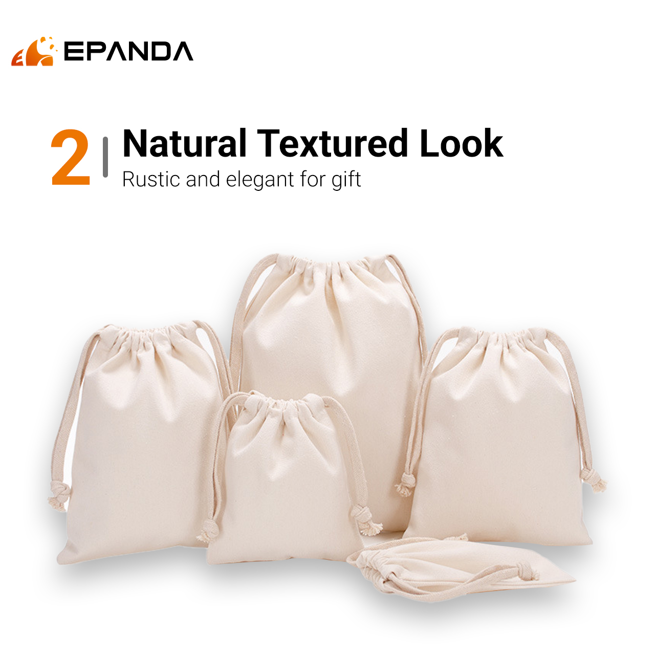 Linen Drawstring Pouch Beg Serut Cenderahati Eco Bag Natural Burlap Beg ...