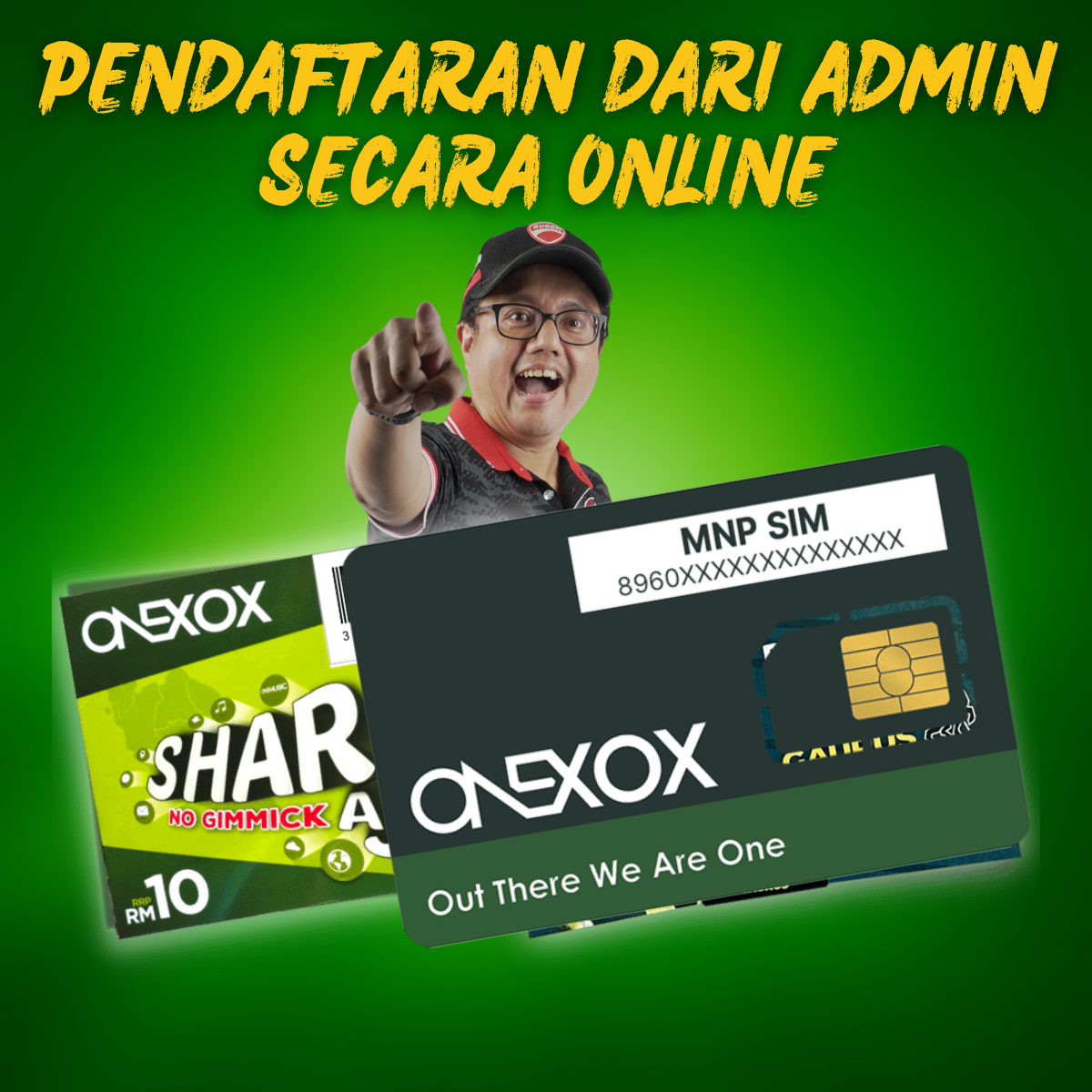 Simkad ONEXOX Prepaid Top Up Sekali Tidak Expired 6 Bulan Micro Nano 4G 5G Coverage Boleh Kekal ...